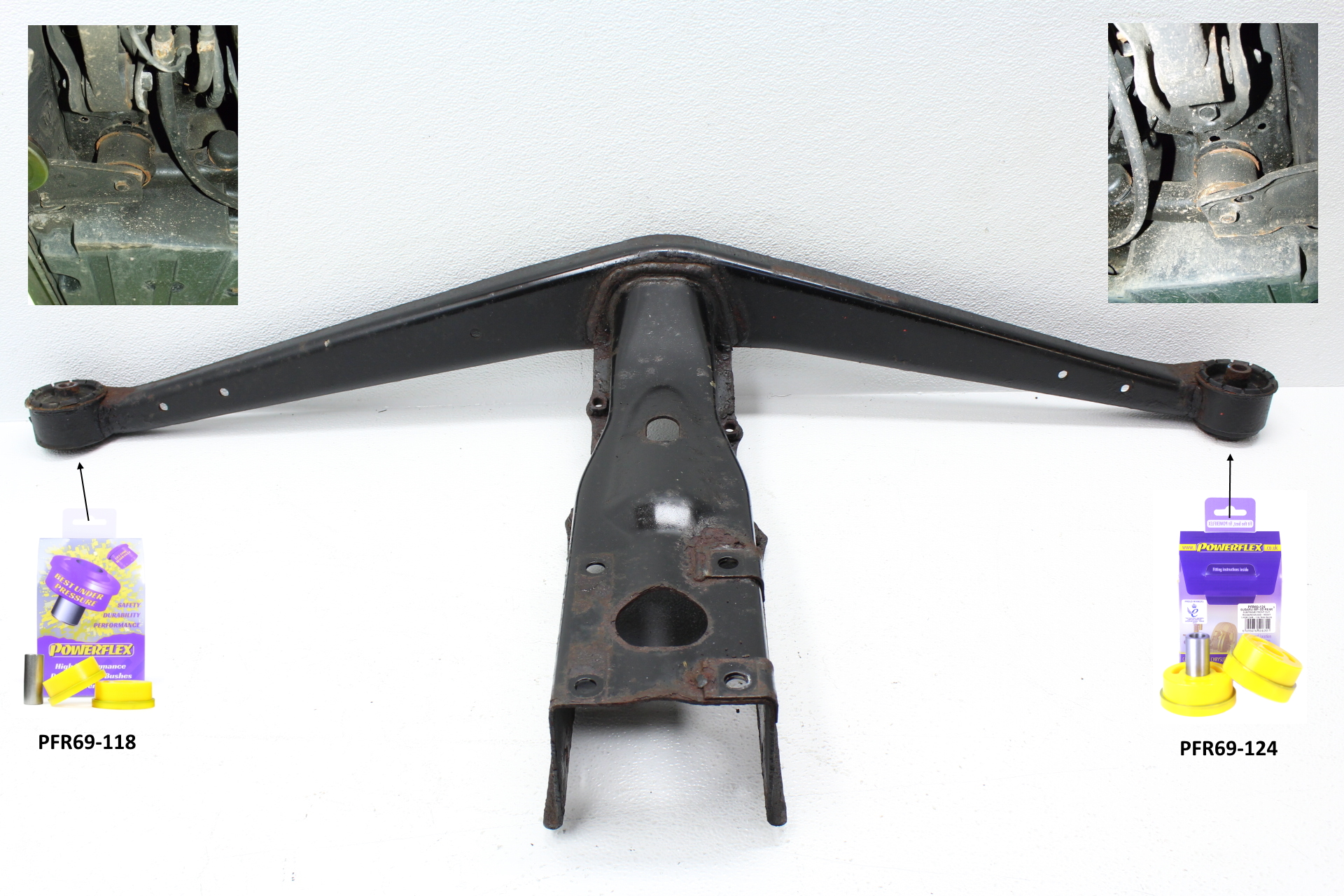 Rear subframe-front outrigger to chassis right side til Subaru Forester ...